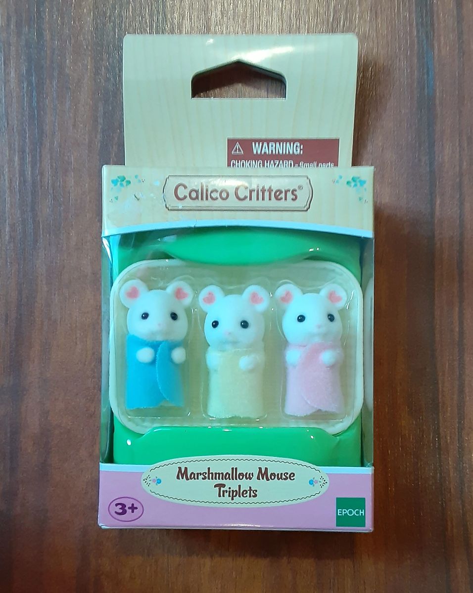 Calico Critters - Marshmallow Mouse Triplets - NEW!